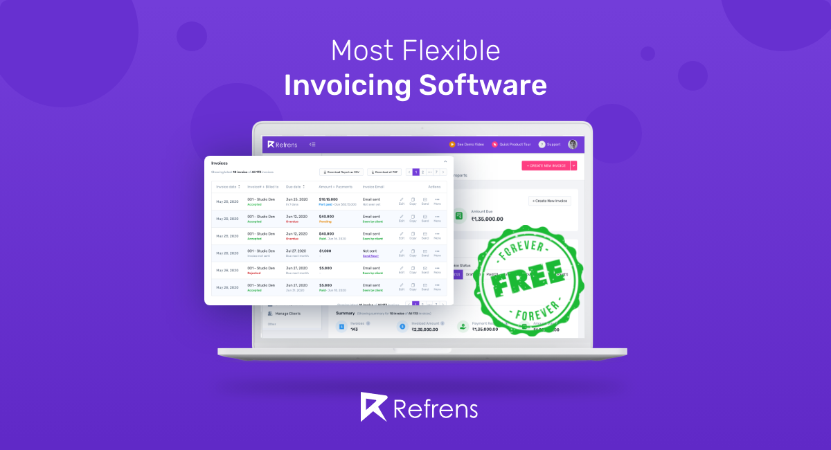 Free Online Invoicing Software for Small Business - Refrens