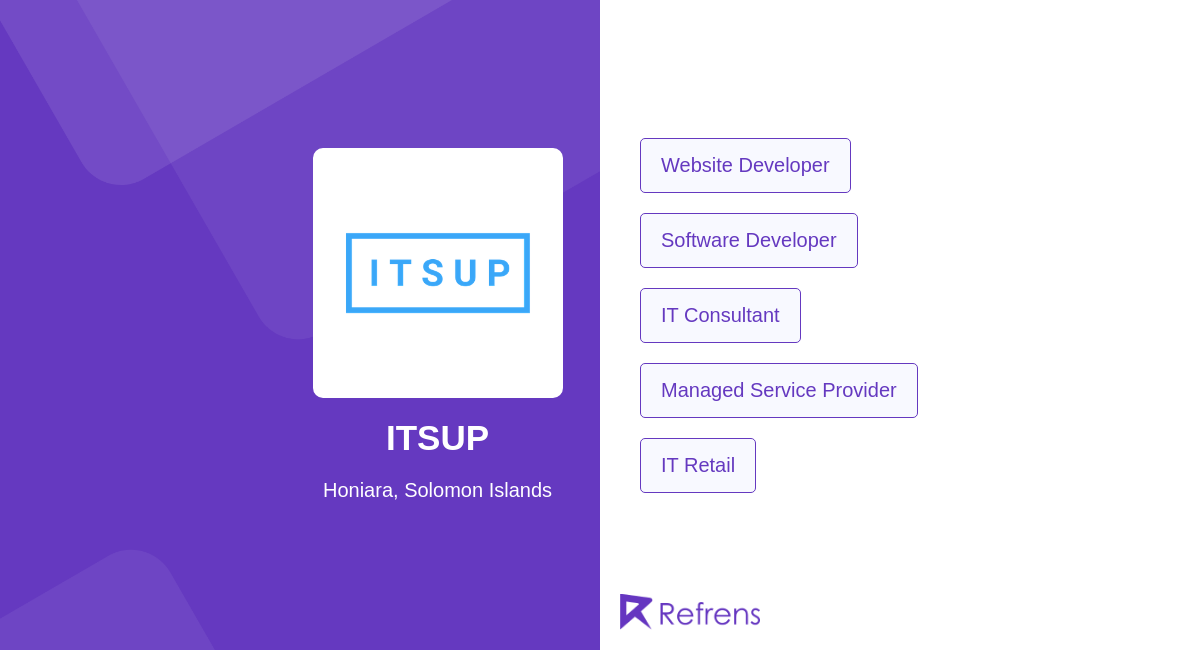 ITSUP, Honiara, Solomon Islands - Refrens Profile