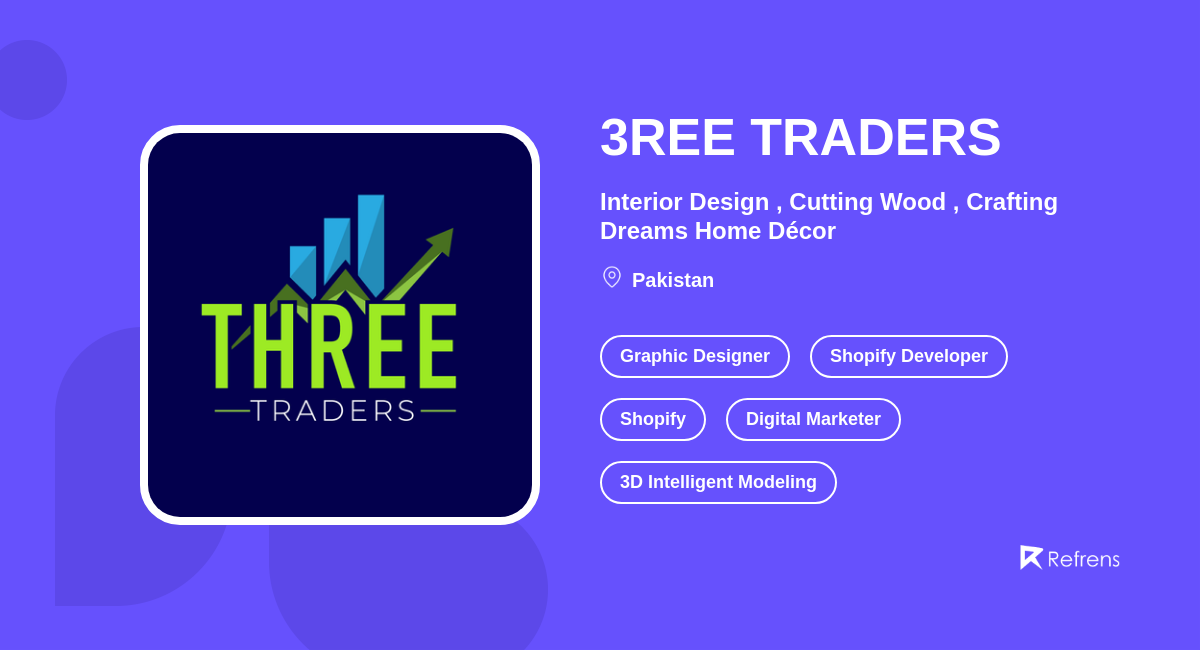 3REE TRADERS | Graphic Designer -Refrens