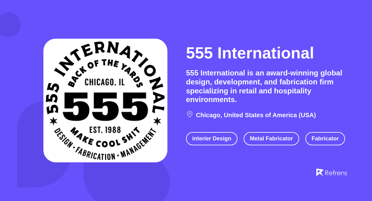 555 International, Chicago -Refrens