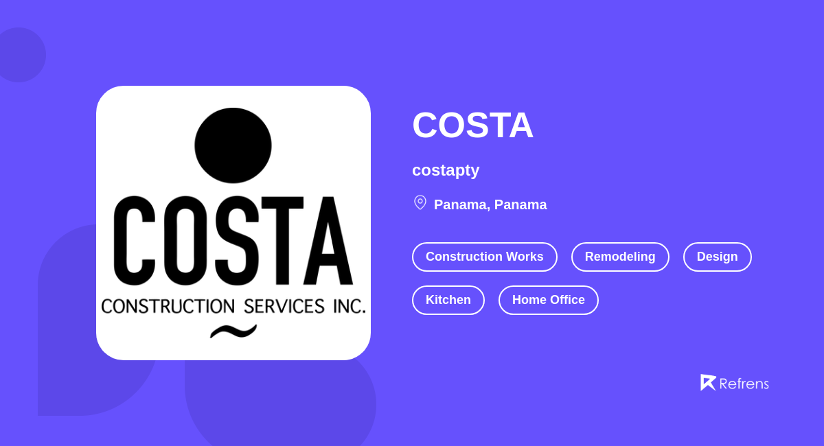 COSTA | Design, Panama -Refrens