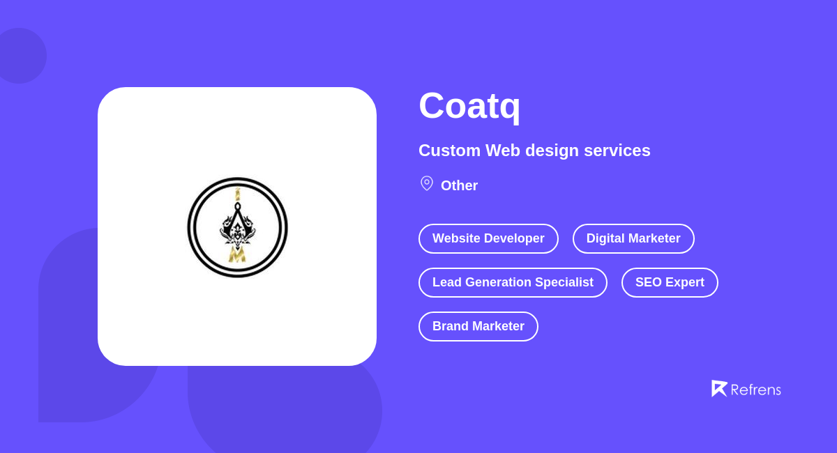 Coatq | Website Developer -Refrens