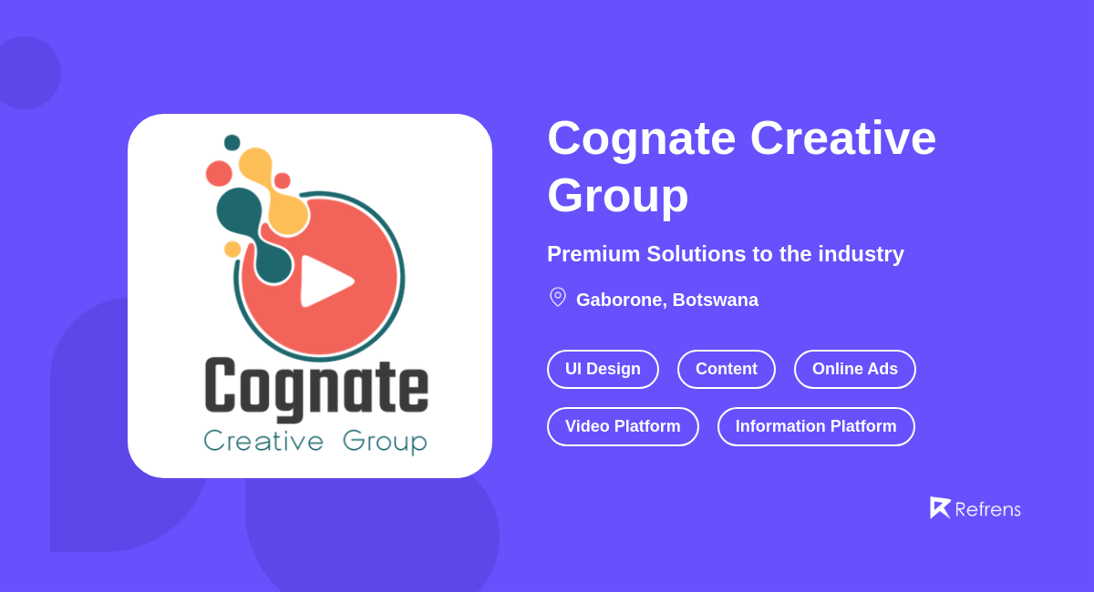 Cognate Creative Group | Content, Gaborone -Refrens