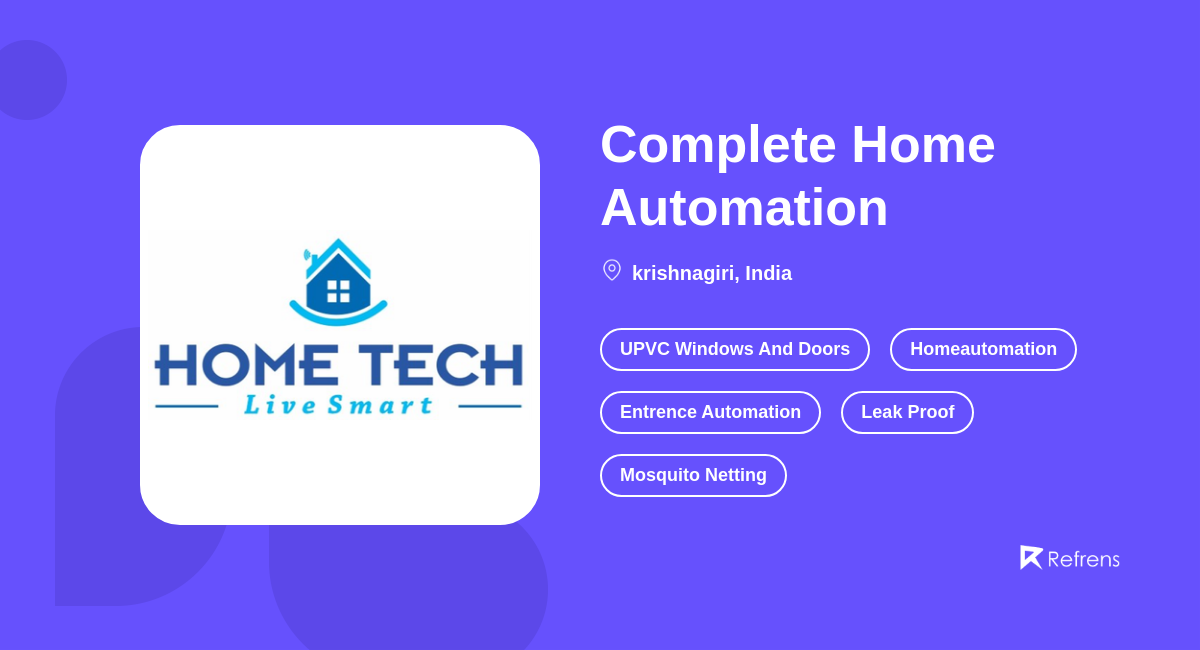 Complete Home Automation | UPVC Windows And Doors, krishnagiri -Refrens