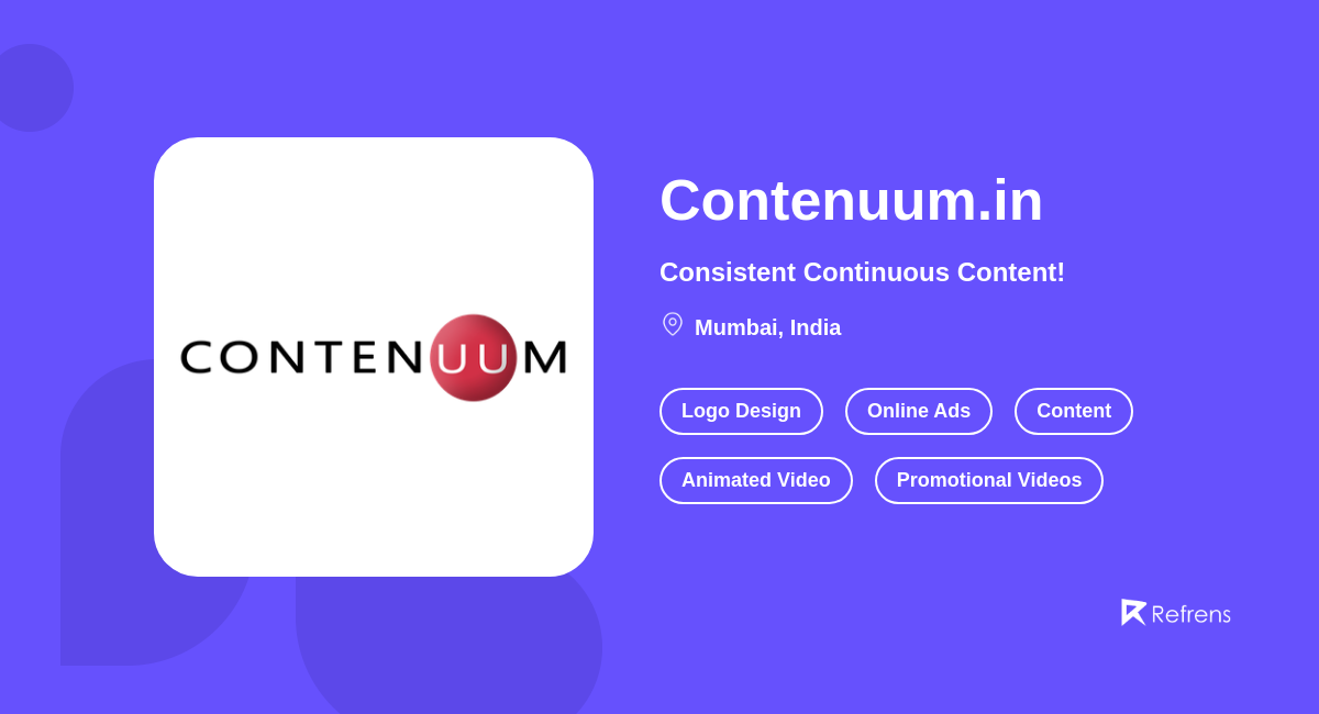 Contenuum.in | Content, Mumbai -Refrens