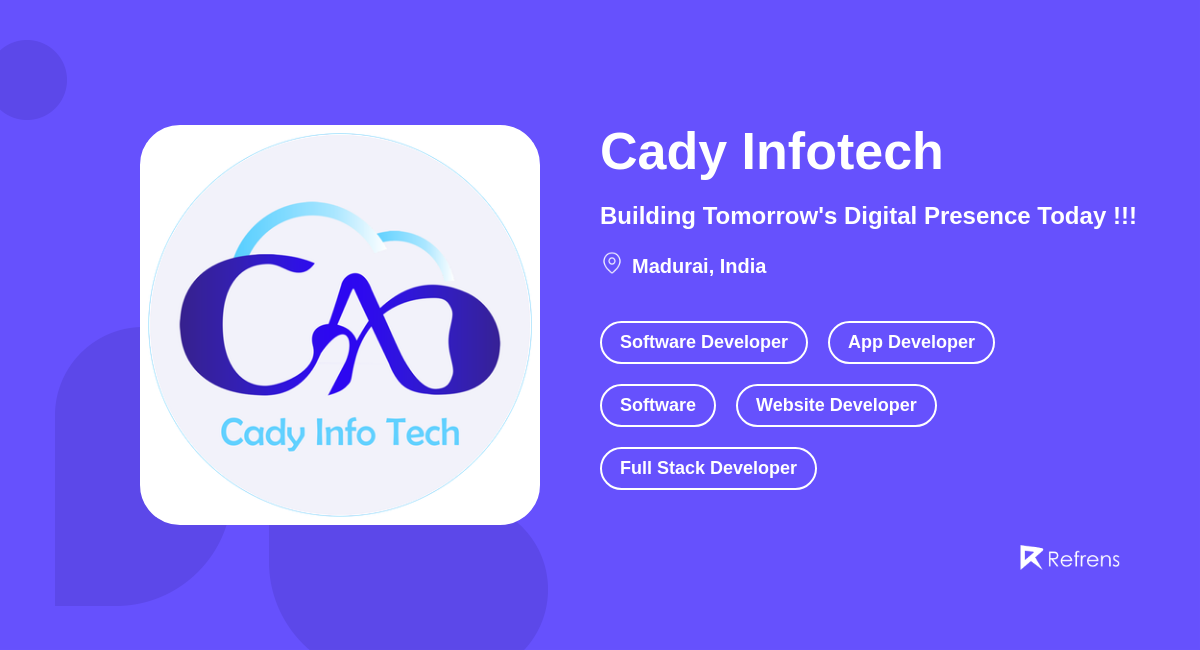Cady Infotech, Madurai -Refrens