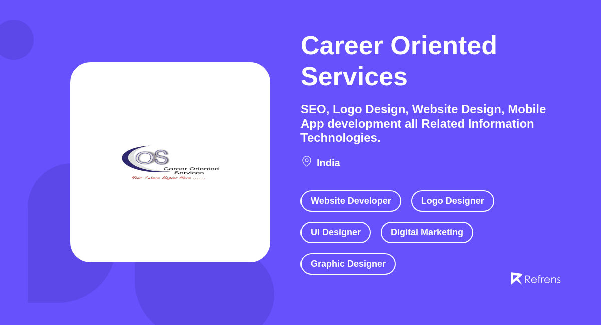 Career Oriented Services -Refrens