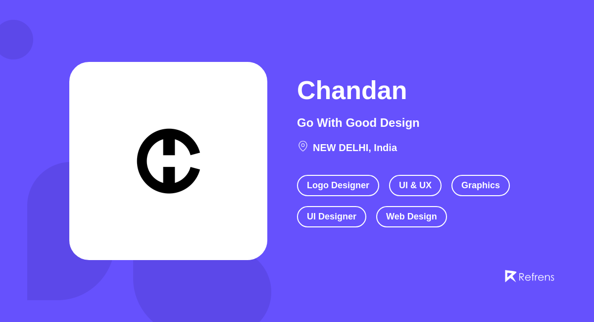 Chandan | Logo Designer, NEW DELHI -Refrens