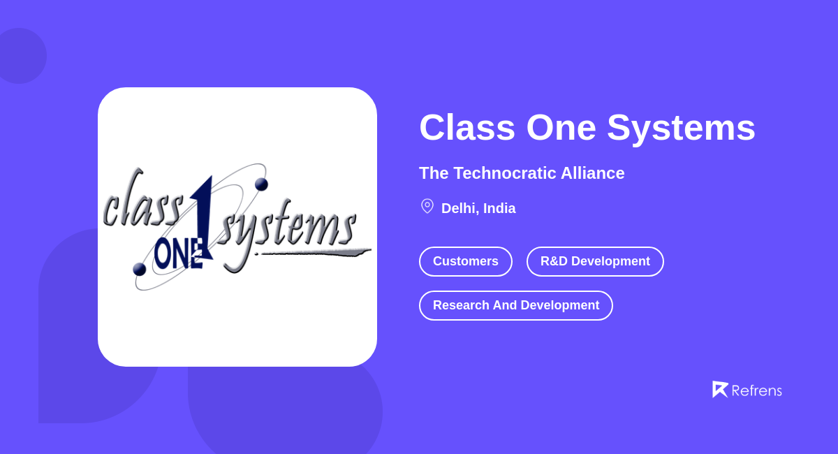 Class One Systems | Customers, Delhi -Refrens