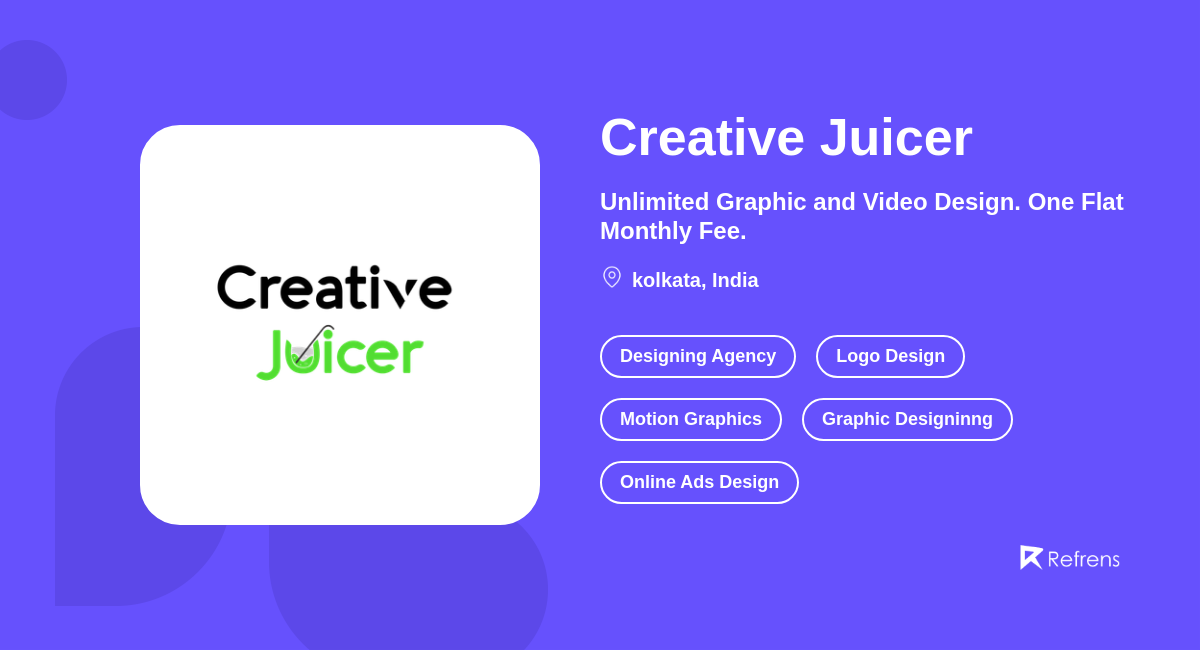 Creative Juicer | Logo Design, kolkata -Refrens