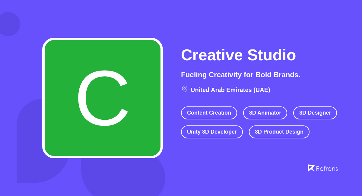 Creative Studio | Content Creation -Refrens