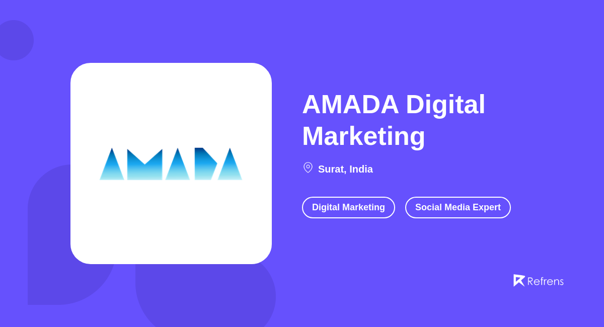 AMADA Digital Marketing | Digital Marketing, Surat -Refrens