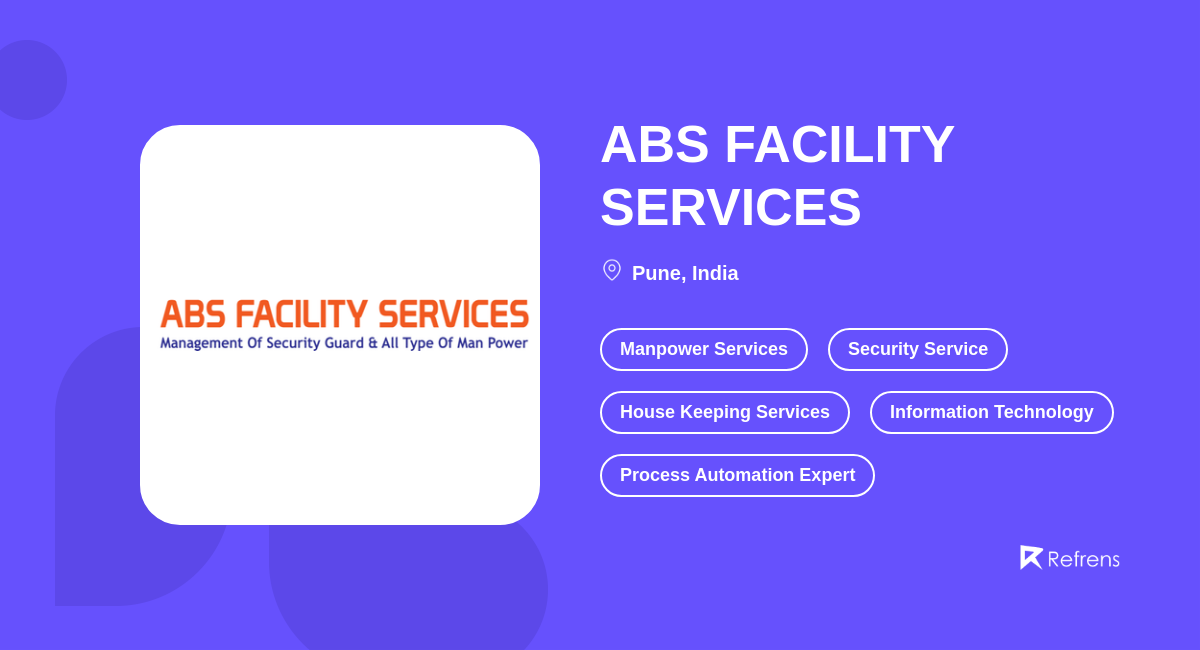 ABS FACILITY SERVICES, Pune -Refrens