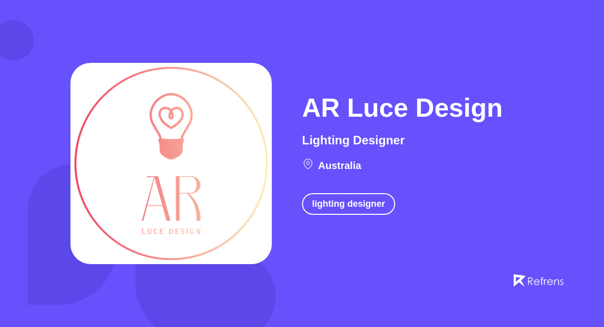AR Luce Design | lighting designer -Refrens