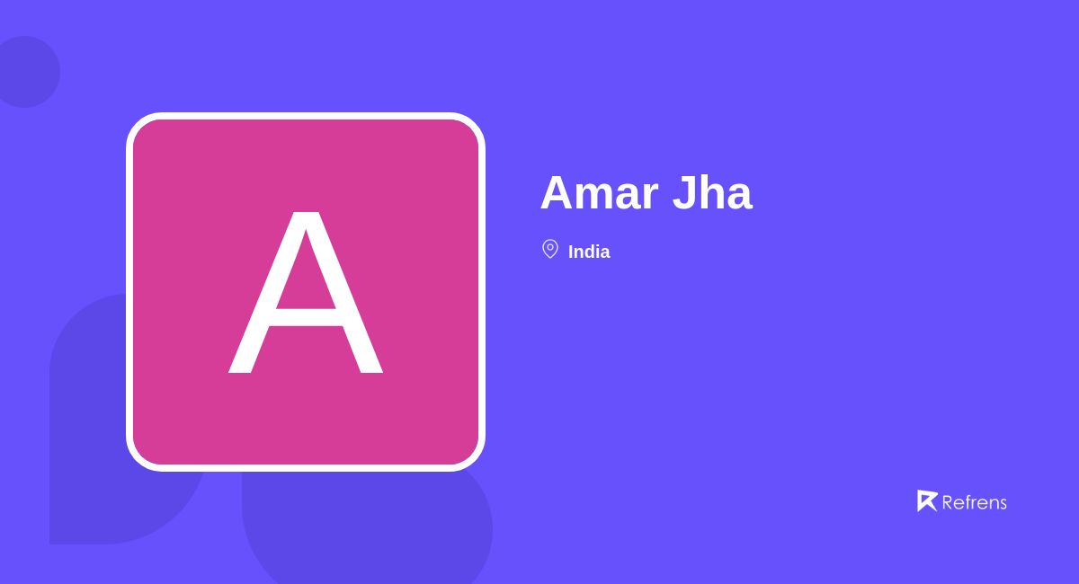 Amar Jha -Refrens