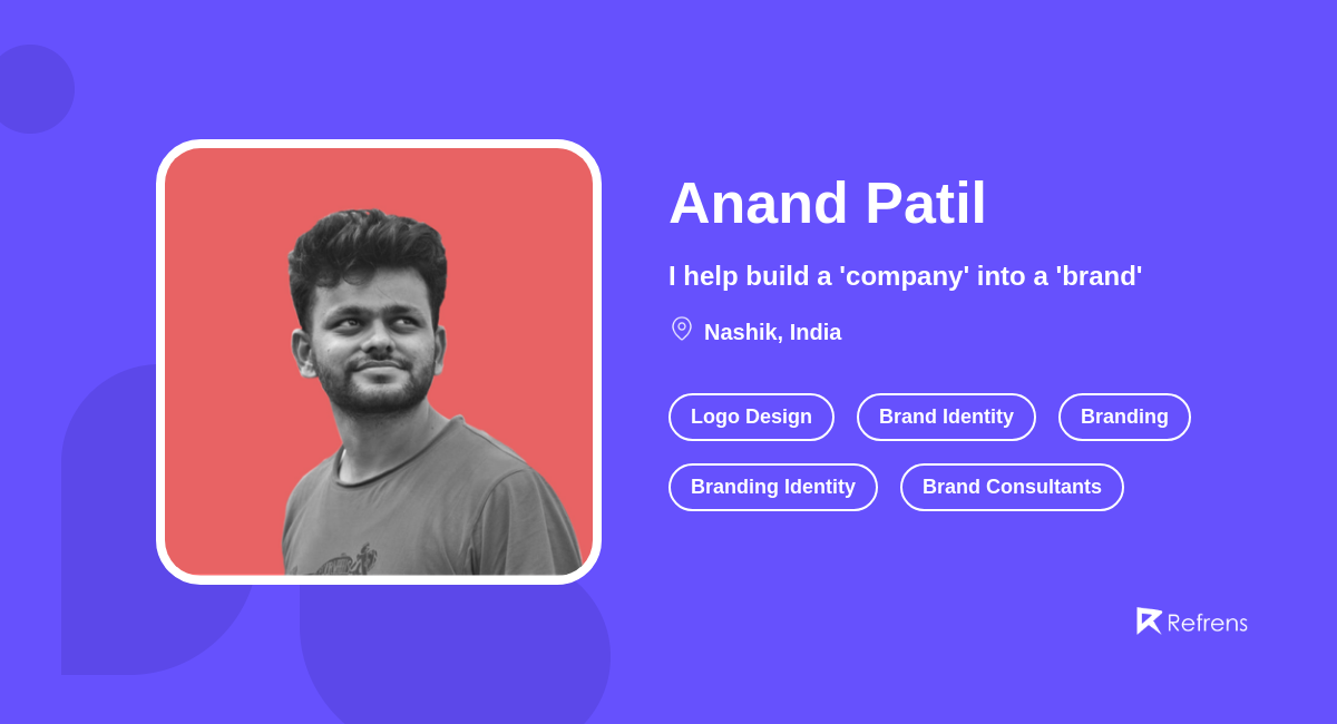 Anand Patil | Logo Design, Nashik -Refrens