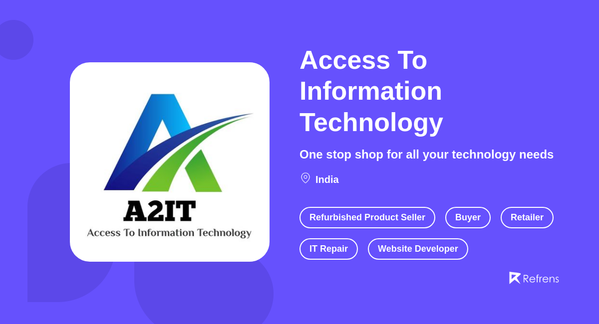 Access To Information Technology | Website Developer -Refrens