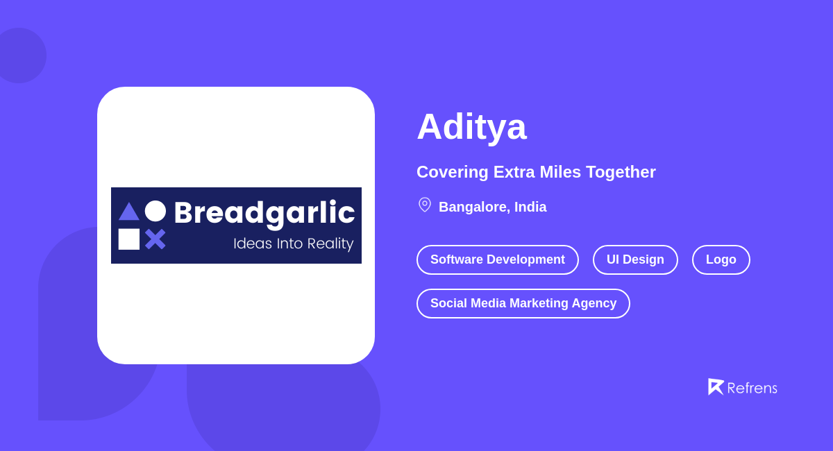 Aditya | UI Design, Bangalore -Refrens