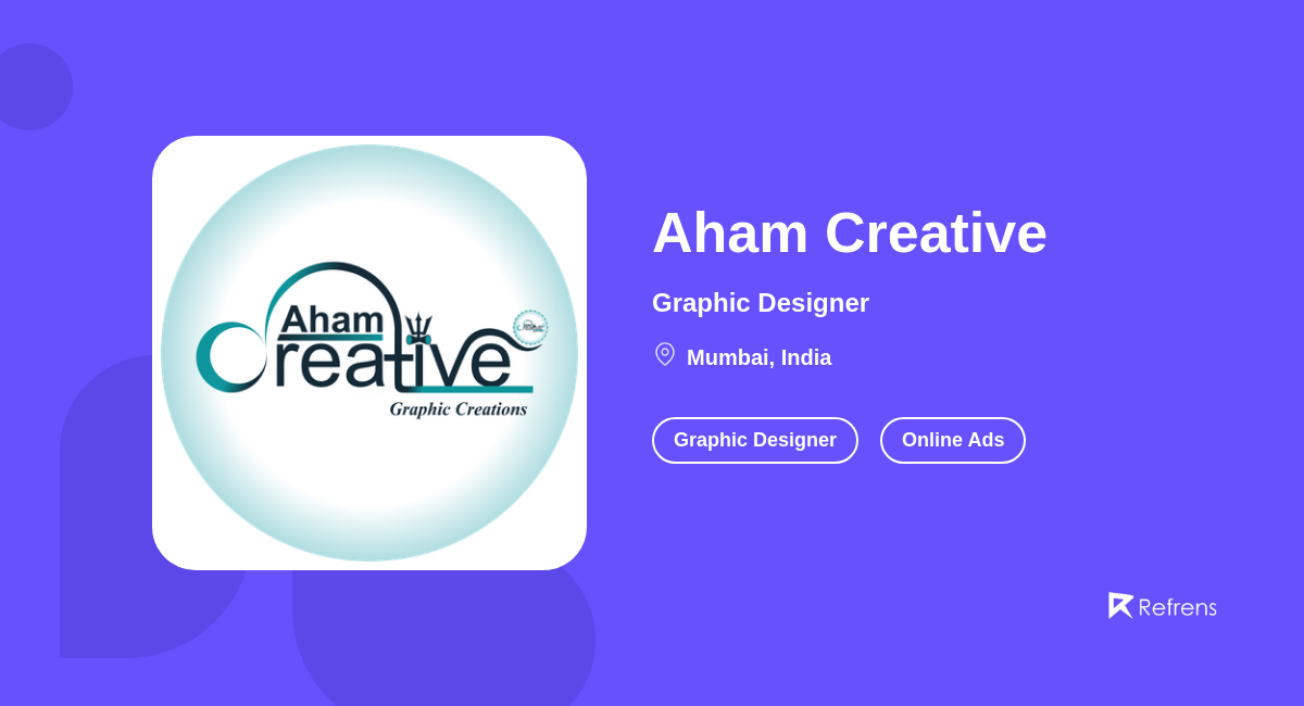 Aham Creative | Graphic Designer, Mumbai -Refrens