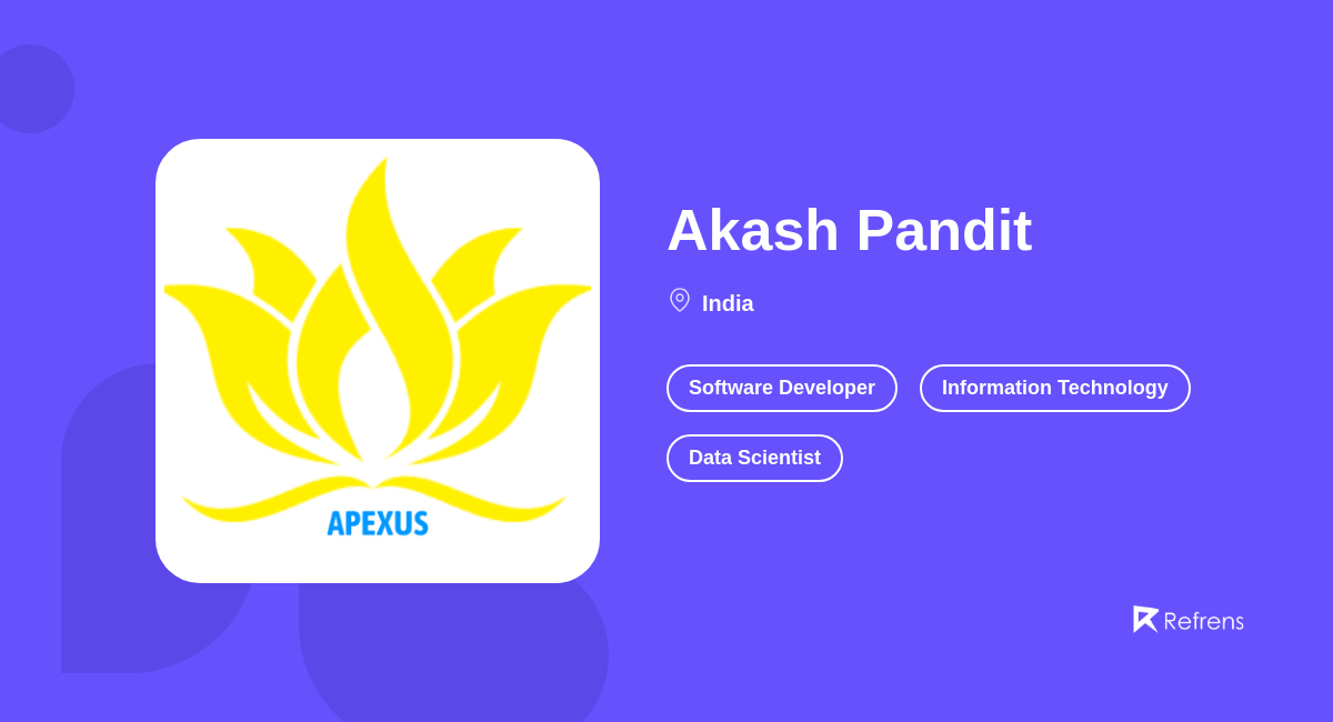 Akash Pandit | Software Developer -Refrens Akash Pandit | Software Developer -Refrens