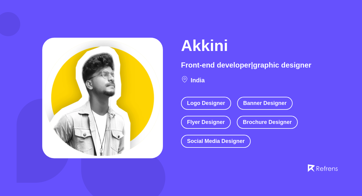Akkini | Logo Designer -Refrens