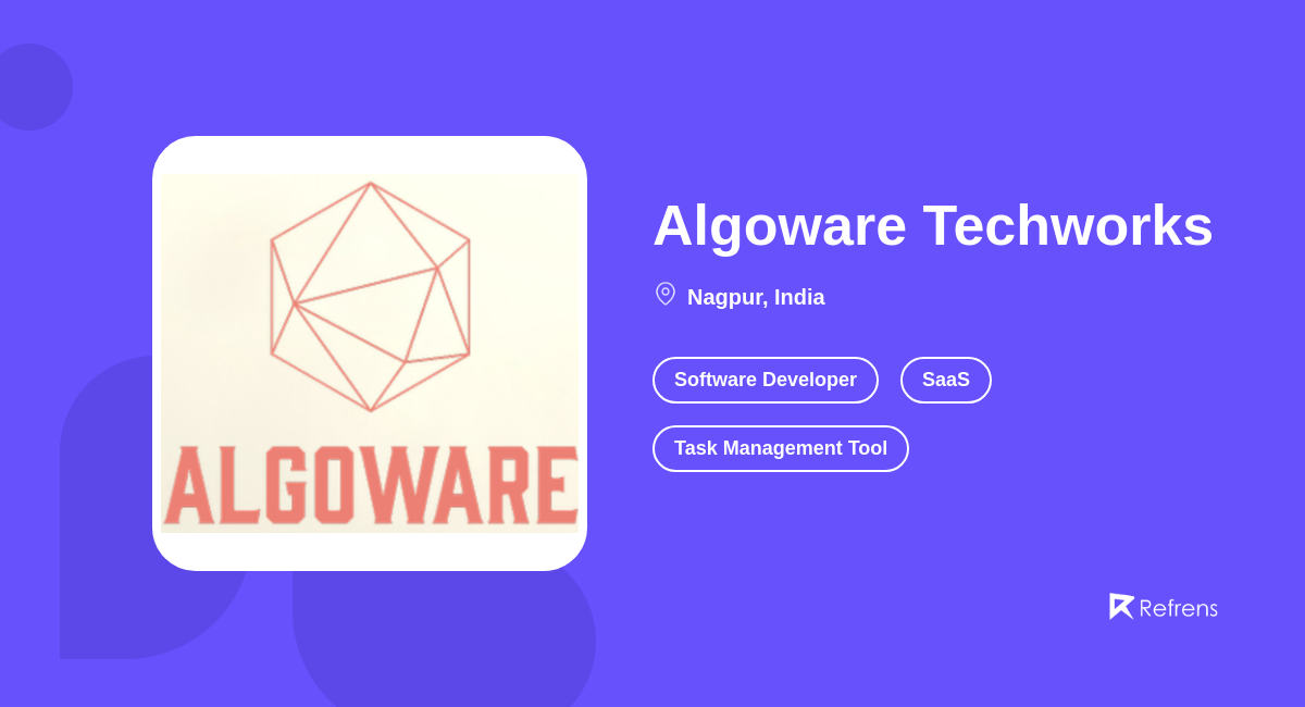 Algoware Techworks | Software Developer, Nagpur -Refrens