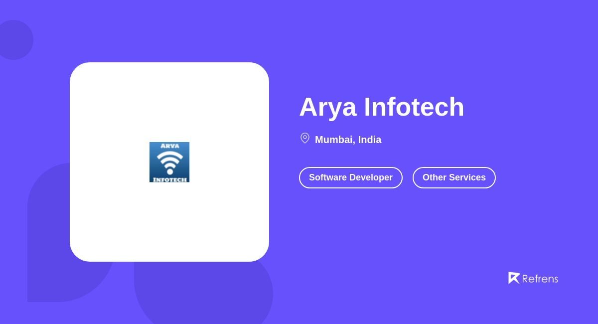 Arya Infotech | Other Services, Mumbai -Refrens
