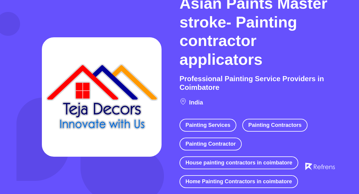 Asian Paints Master stroke- Painting contractor applicators | Painting Contractor -Refrens