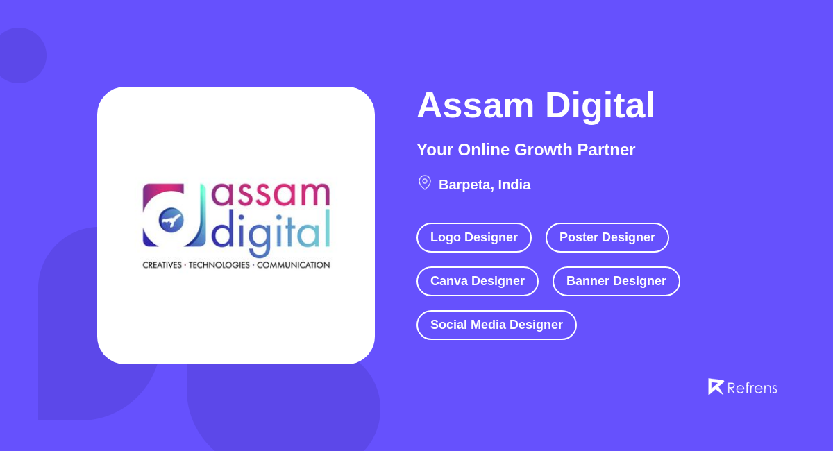Assam Digital | Logo Designer, Barpeta -Refrens