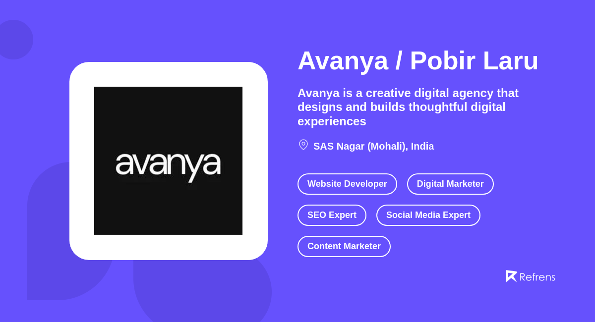 Avanya / Pobir Laru, SAS Nagar (Mohali) -Refrens