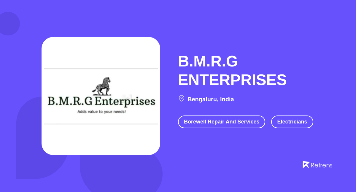 B.M.R.G ENTERPRISES | Electricians, Bengaluru -Refrens