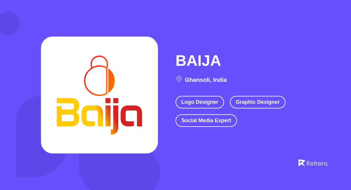 BAIJA | Logo Designer, Ghansoli -Refrens
