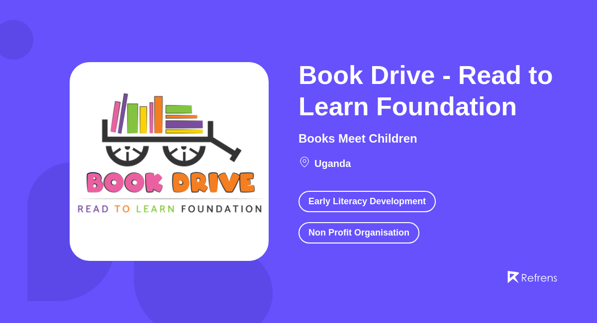 Book Drive - Read to Learn Foundation | Non Profit Organisation -Refrens