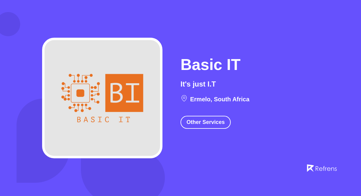 Basic IT | Other Services, Ermelo -Refrens