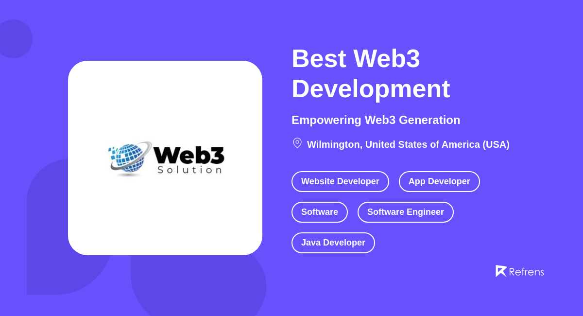 Best Web3 Development, Wilmington -Refrens