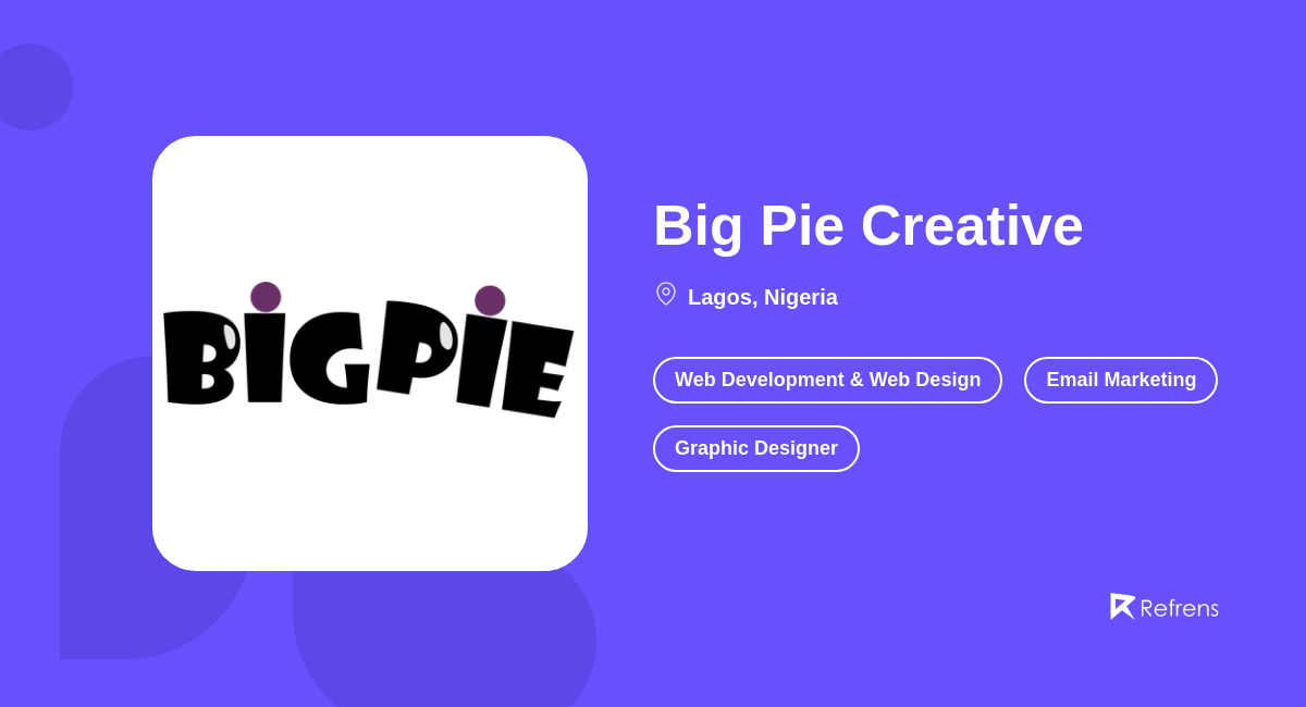 Big Pie Creative | Graphic Designer, Lagos -Refrens