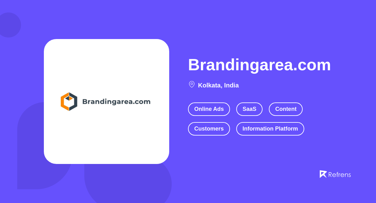 Brandingarea.com | Customers, Kolkata -Refrens