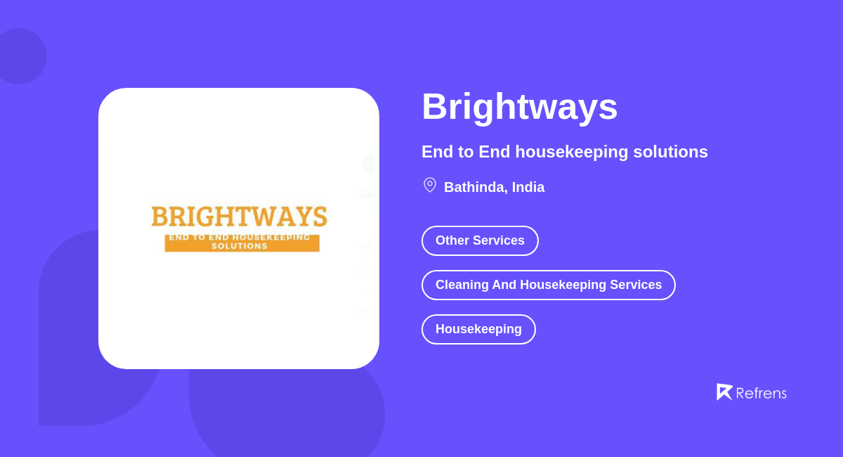 Brightways, Bathinda -Refrens