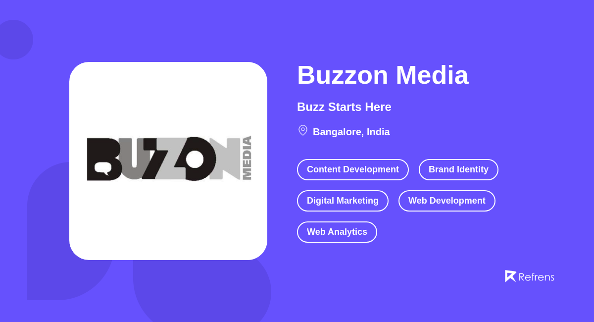 Buzzon Media, Bangalore -Refrens