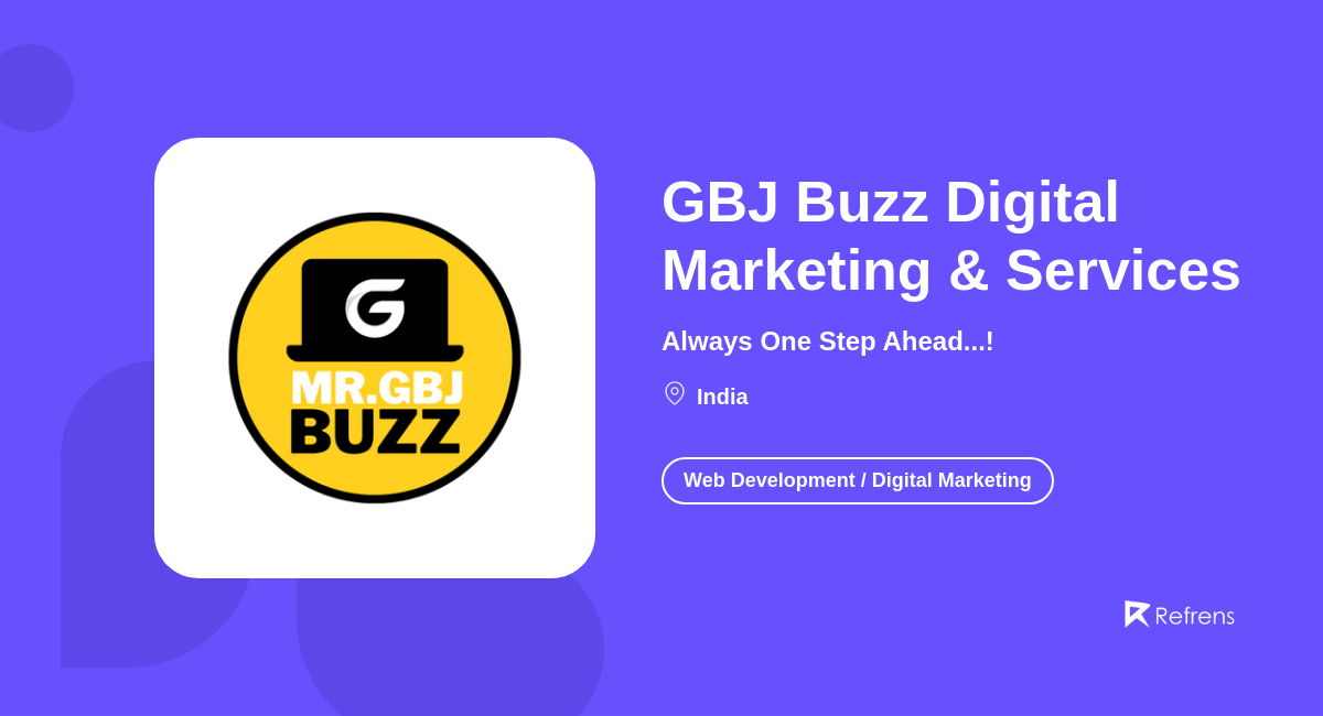 GBJ Buzz Digital Marketing & Services -Refrens