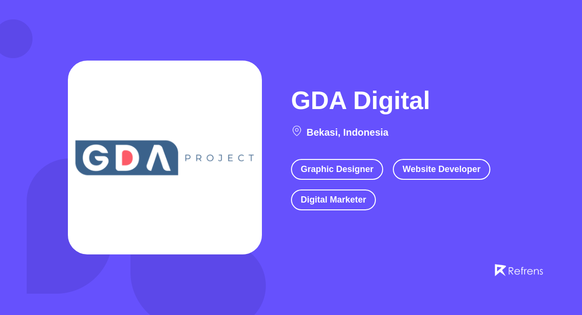 GDA Digital | Website Developer, Bekasi -Refrens