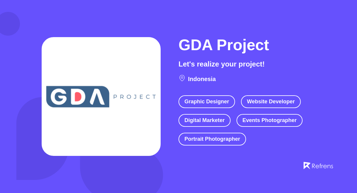 GDA Project | Website Developer -Refrens