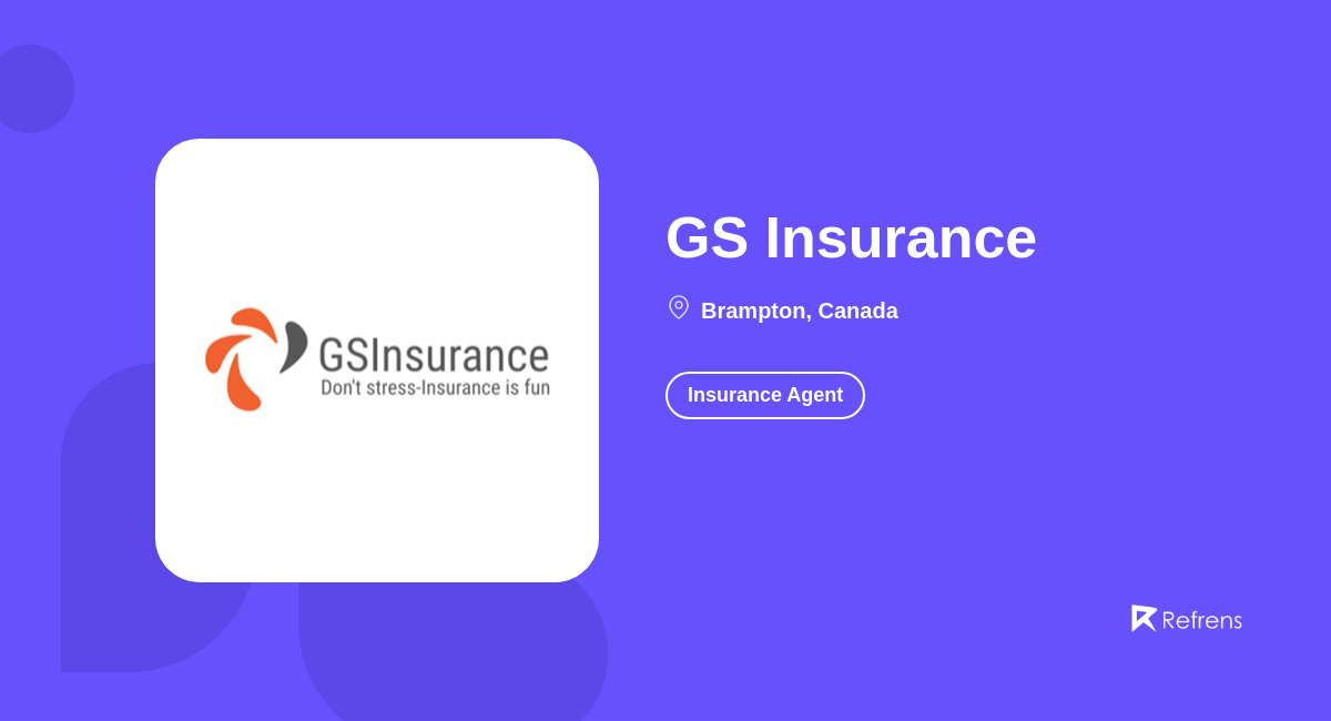 GS Insurance | Insurance Agent, Brampton -Refrens