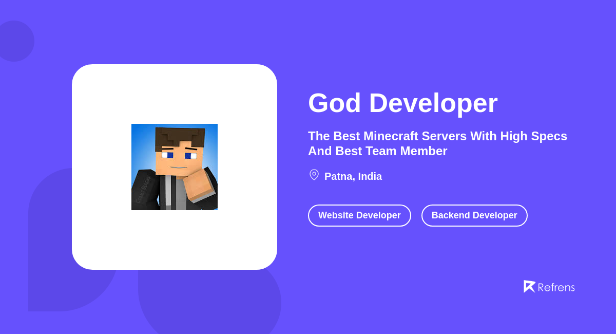 God Developer, Patna -Refrens