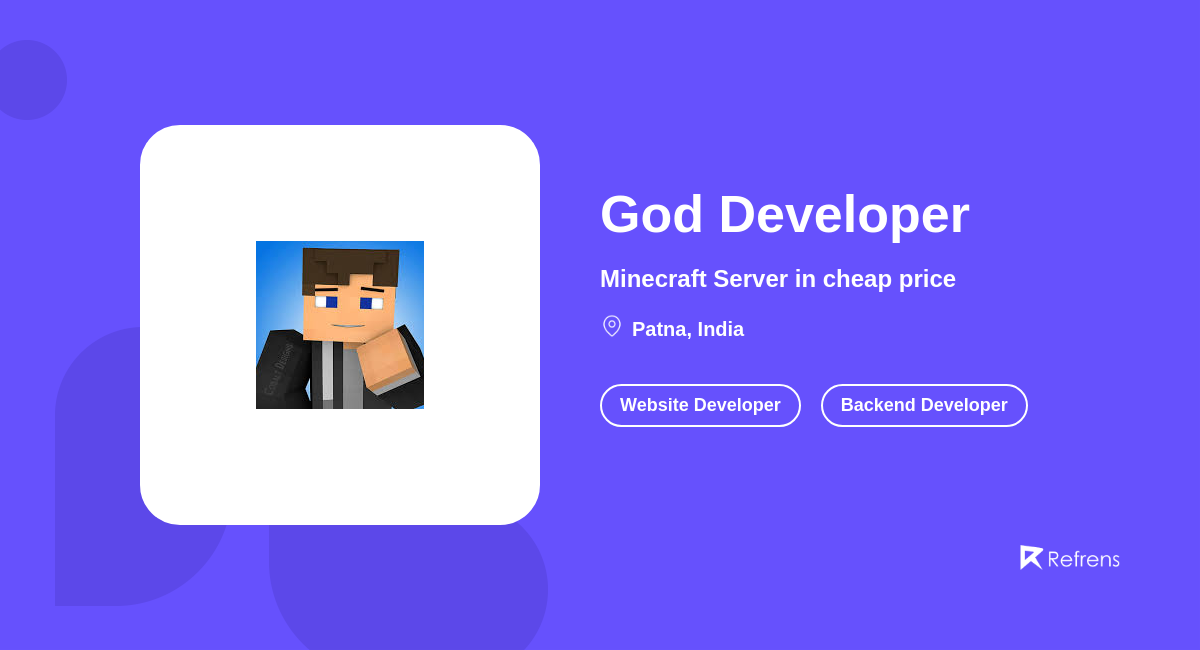 God Developer, Patna -Refrens