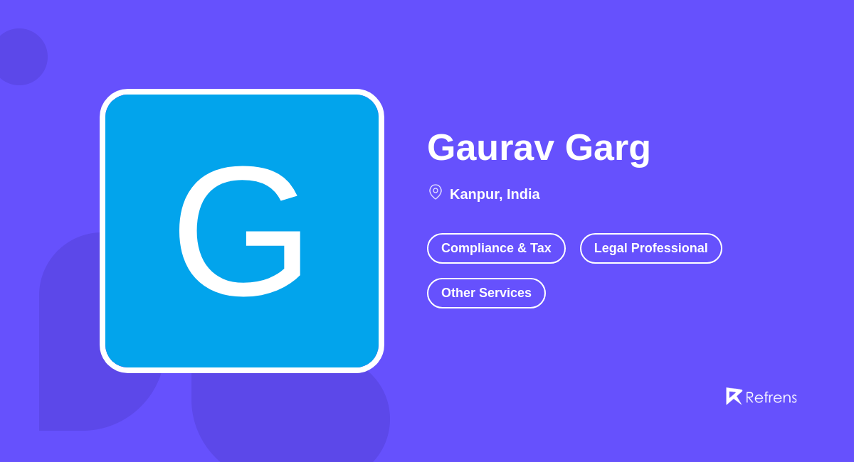 Gaurav Garg | Other Services, Kanpur -Refrens