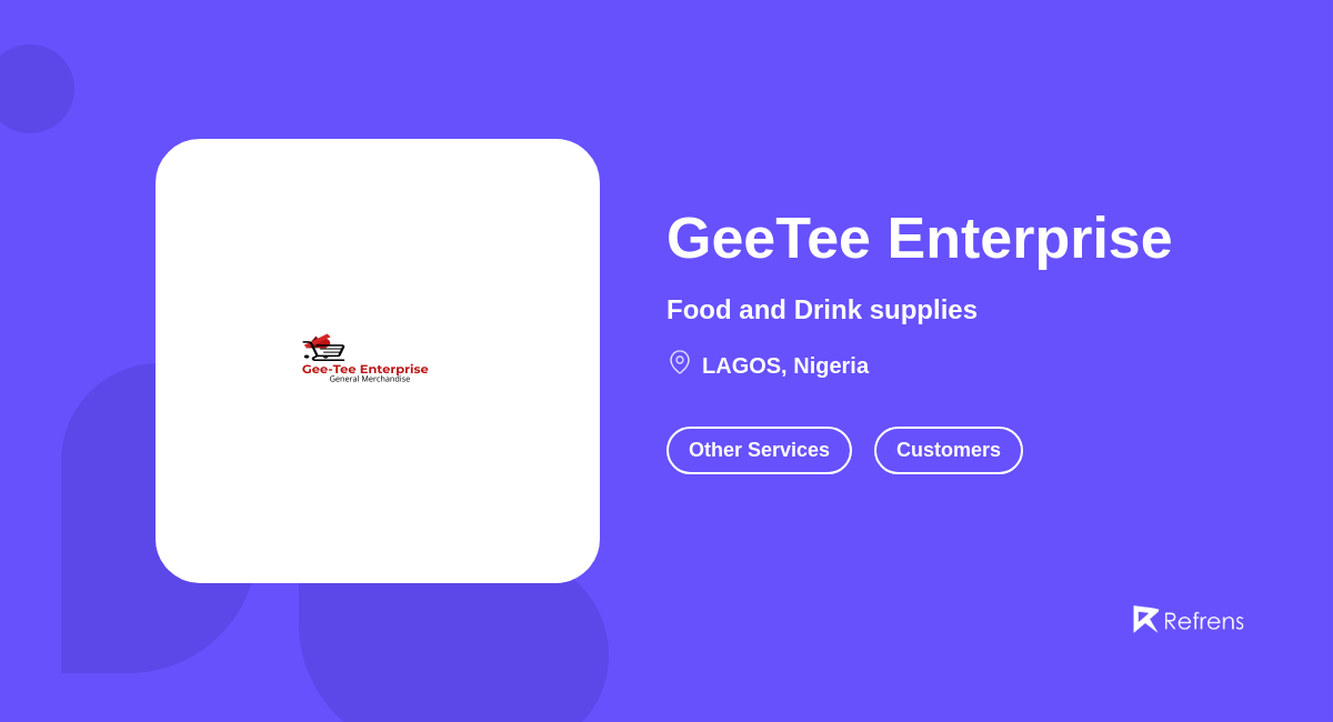 GeeTee Enterprise | Other Services, LAGOS -Refrens