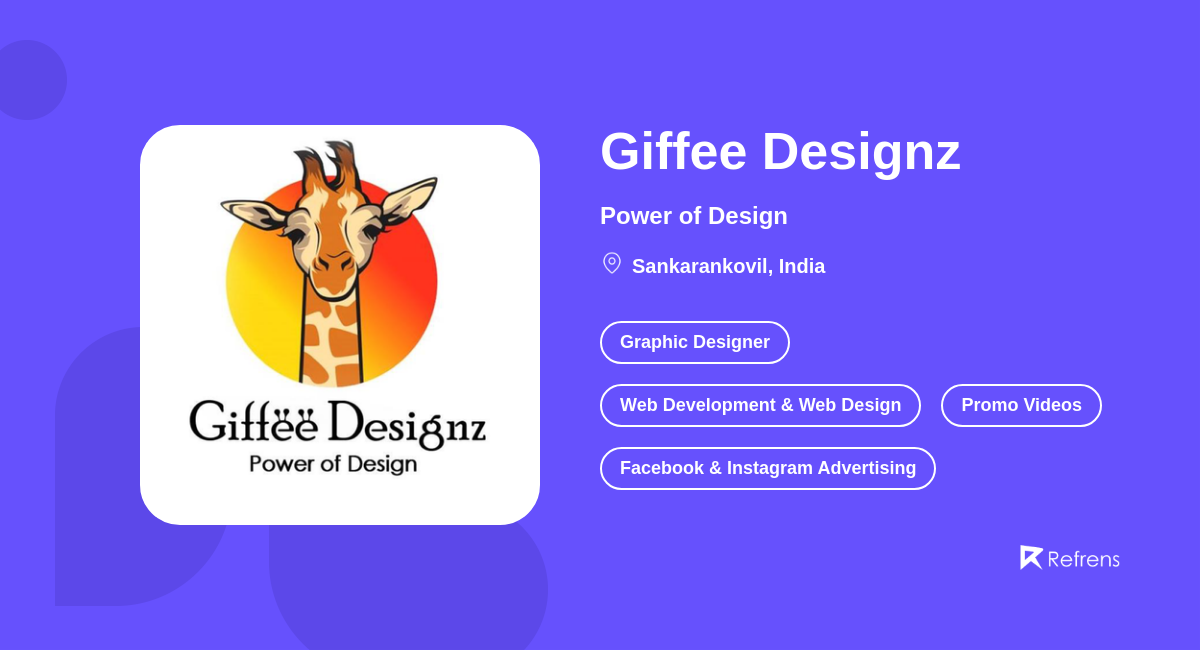 Giffee Designz | Graphic Designer, Sankarankovil -Refrens