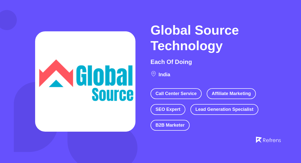 Global Source Technology -Refrens