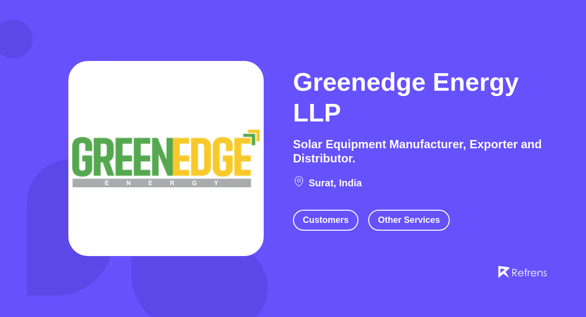 Greenedge Energy LLP | Other Services, Surat -Refrens